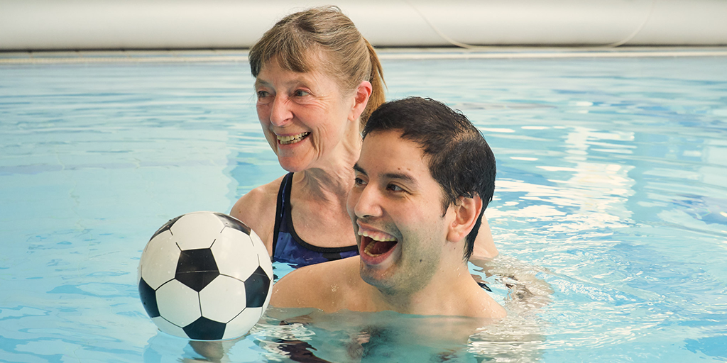 Support two clients that enjoy swimming on Monday and Wednesday ...